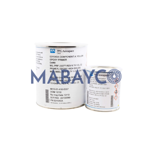 PPG 02Y040A MIL-PRF-23377 Type I Class C2 Yellow Epoxy Primer | MABAYCO